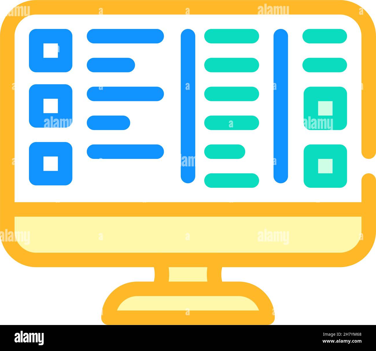 crm crew resource management color icon vector illustration Stock ...