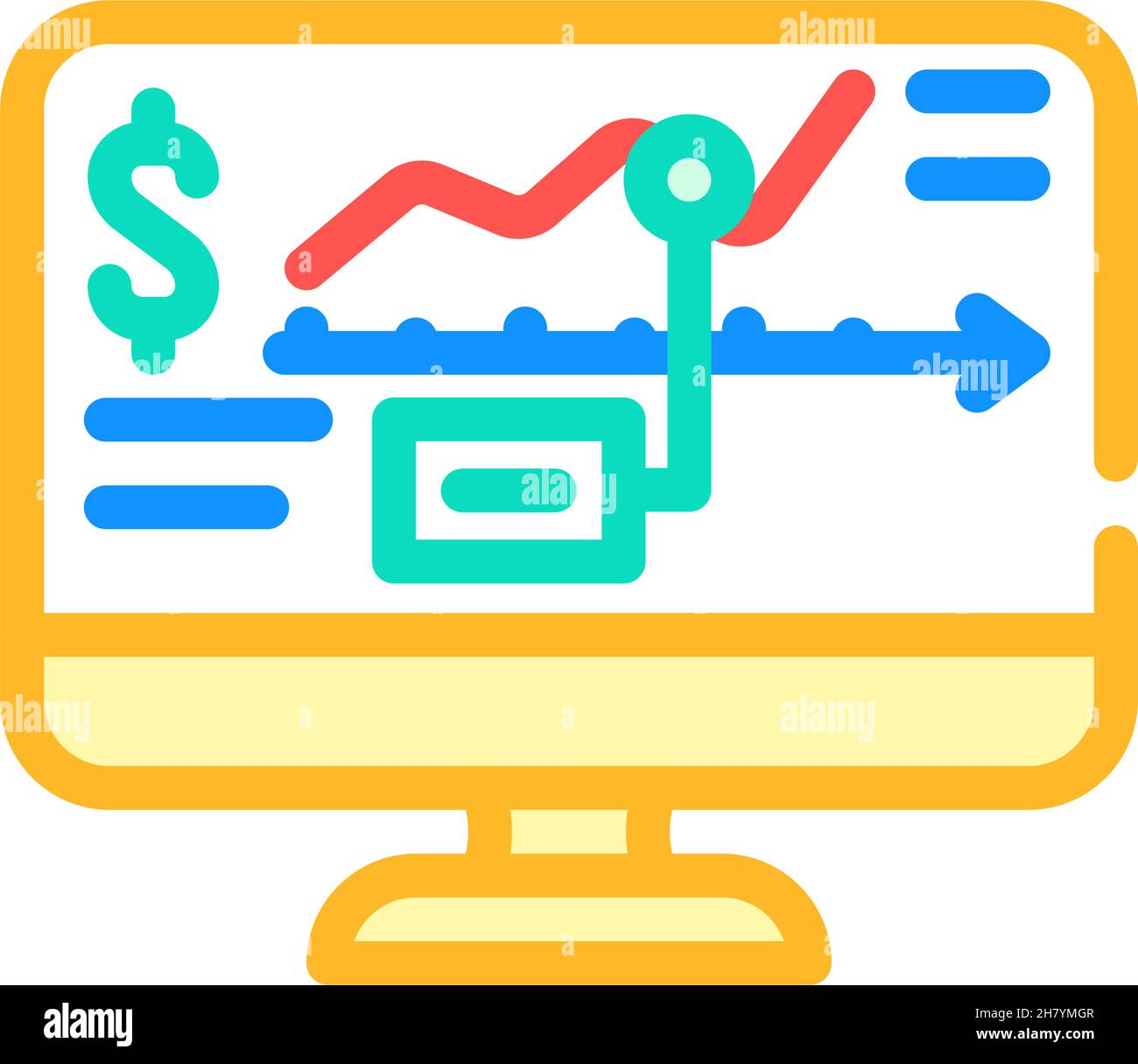 analysis infographic color icon vector illustration Stock Vector Image ...