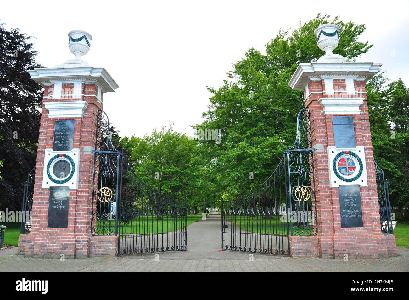Feldwick Gates standing at the main entrance to Queens Park ...