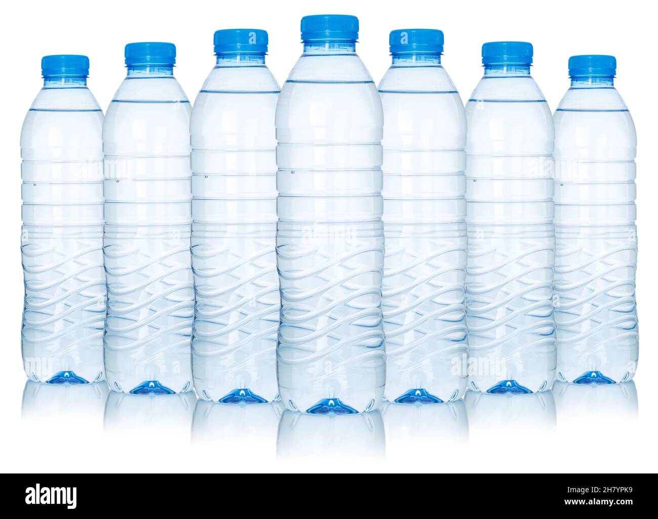 Water drinks in many bottles isolated on a white background Stock Photo ...