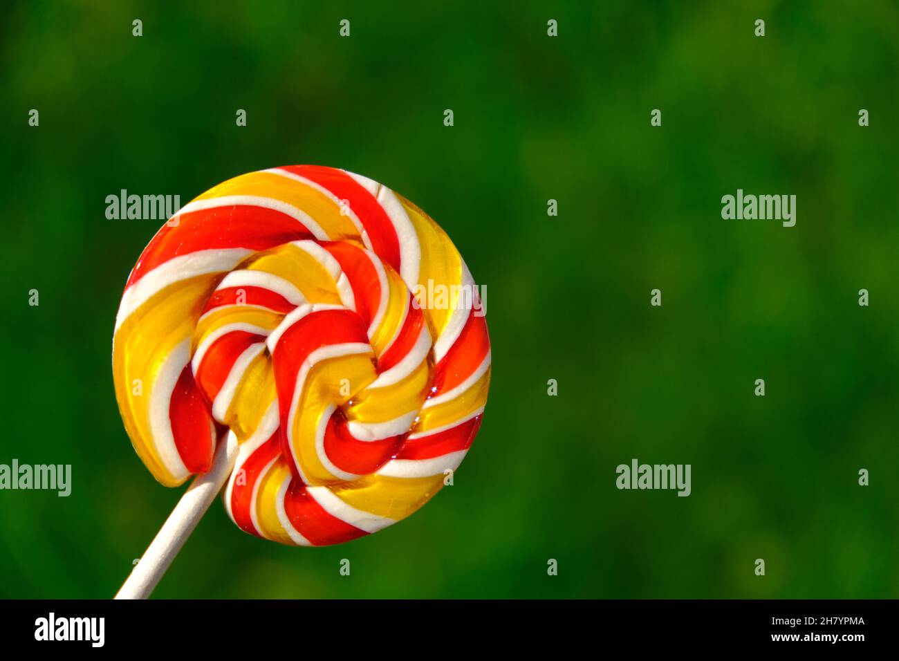 Colorful rainbow lollipop and nature background. High quality photo ...