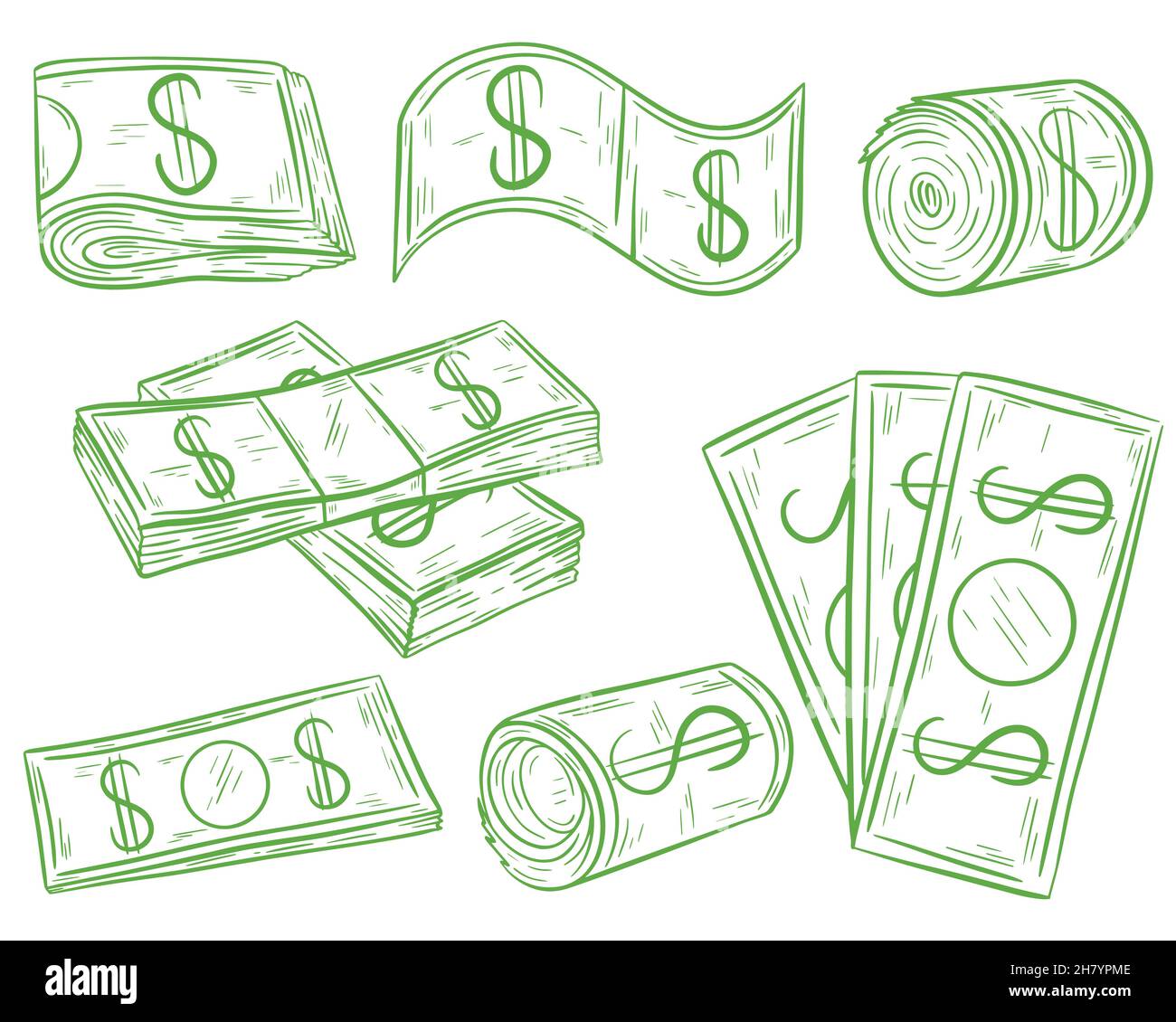Money finance doodle hand Stock Vector Images - Alamy