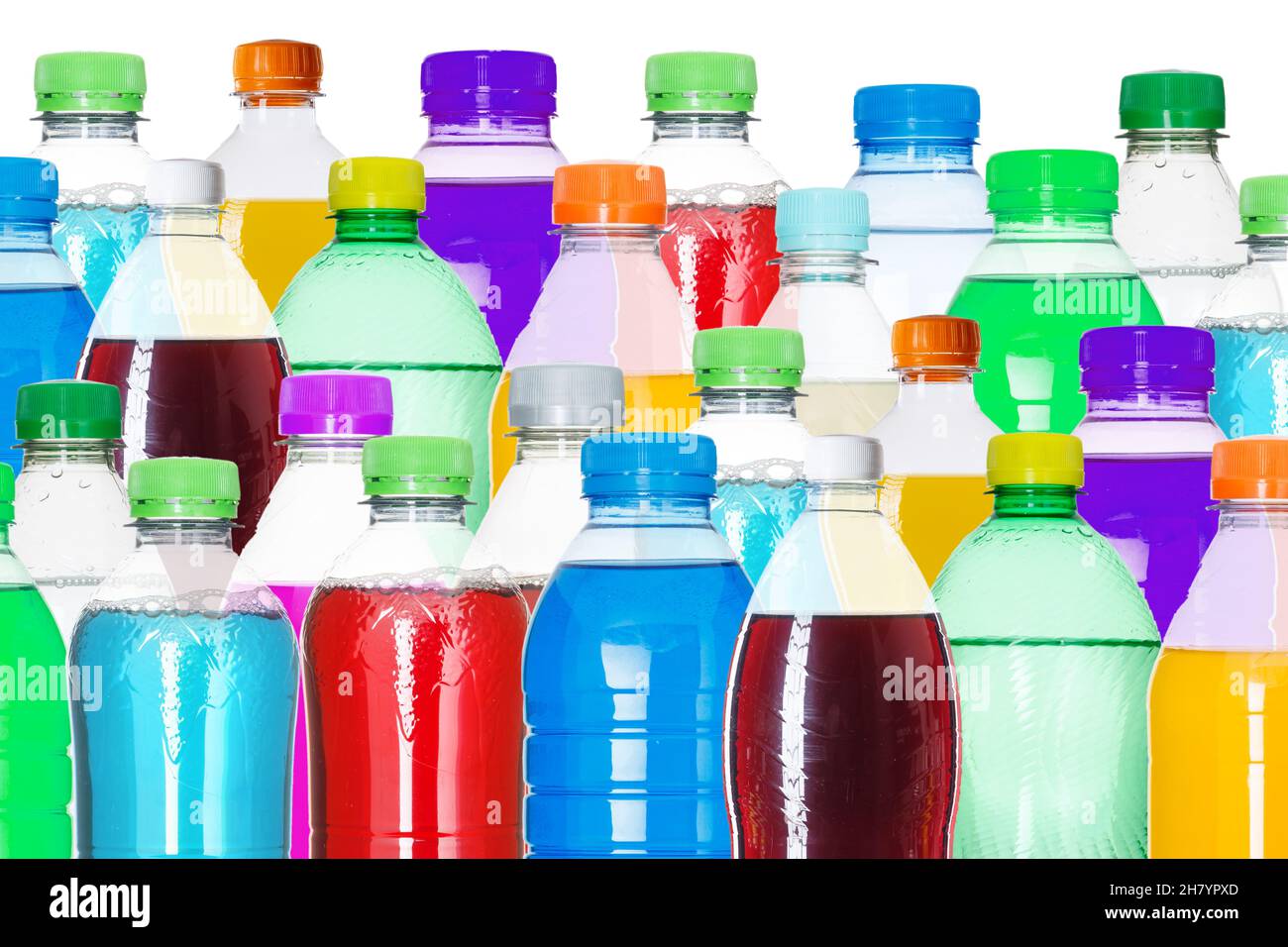 Drinks lemonade cola drink softdrinks in bottles background bottle ...