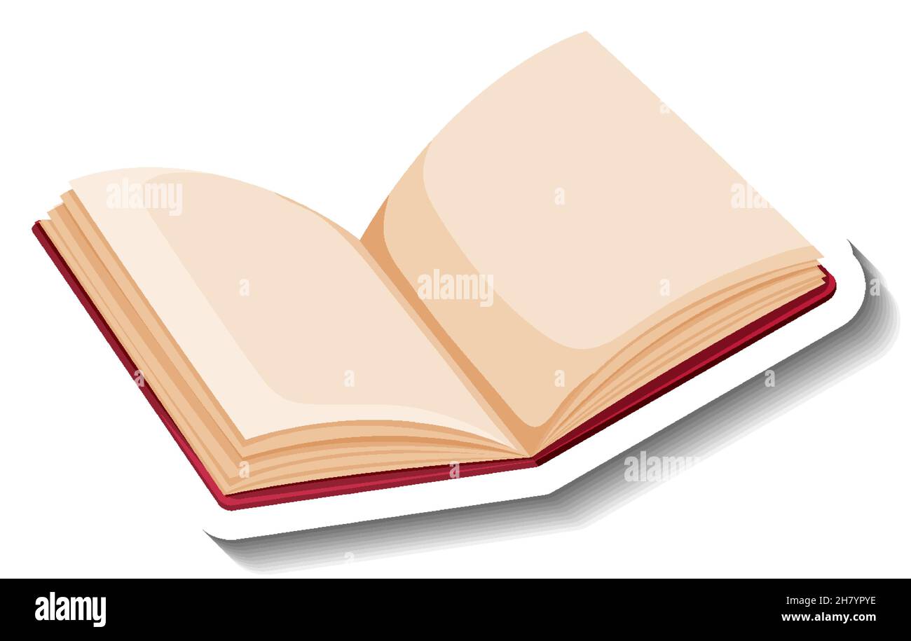 Opened book with empty pages illustration Stock Vector Image & Art - Alamy