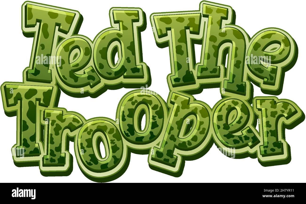 Ted The Trooper logo text design illustration Stock Vector Image & Art ...