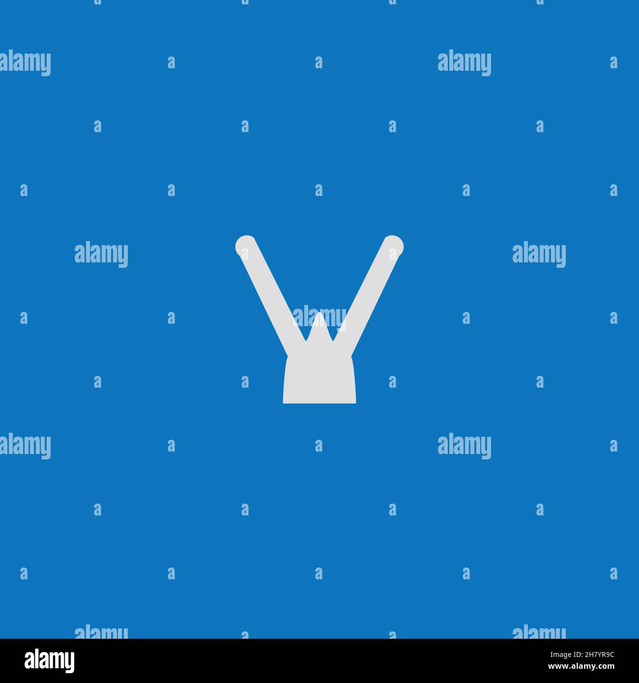 Victory line icon. Simple style congratulation poster background symbol ...