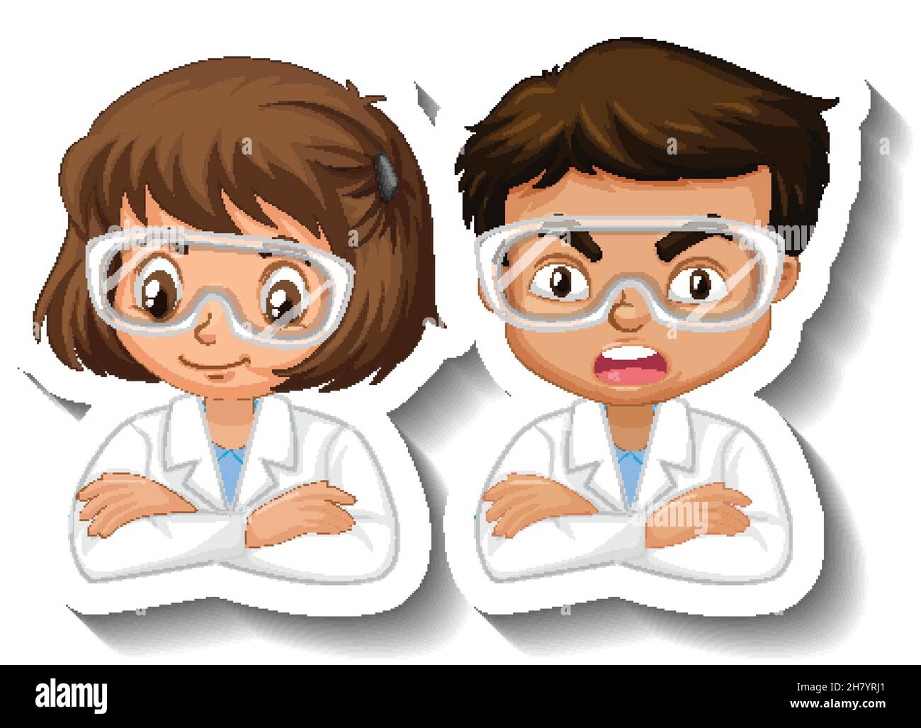 Two female scientist Stock Vector Images - Alamy