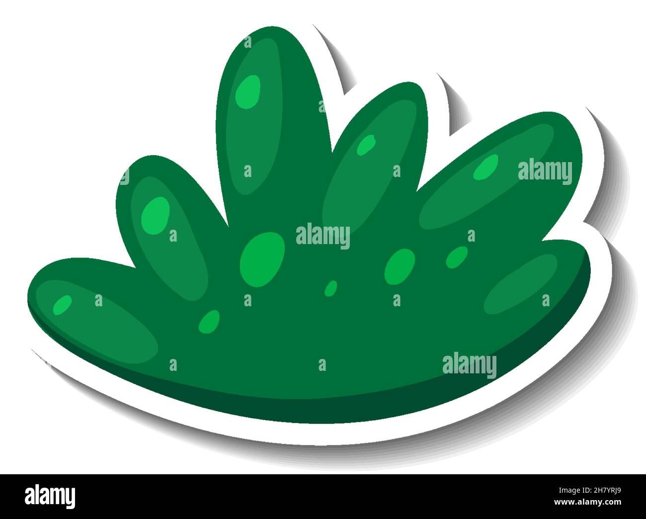 A green bush in cartoon style illustration Stock Vector Image & Art - Alamy