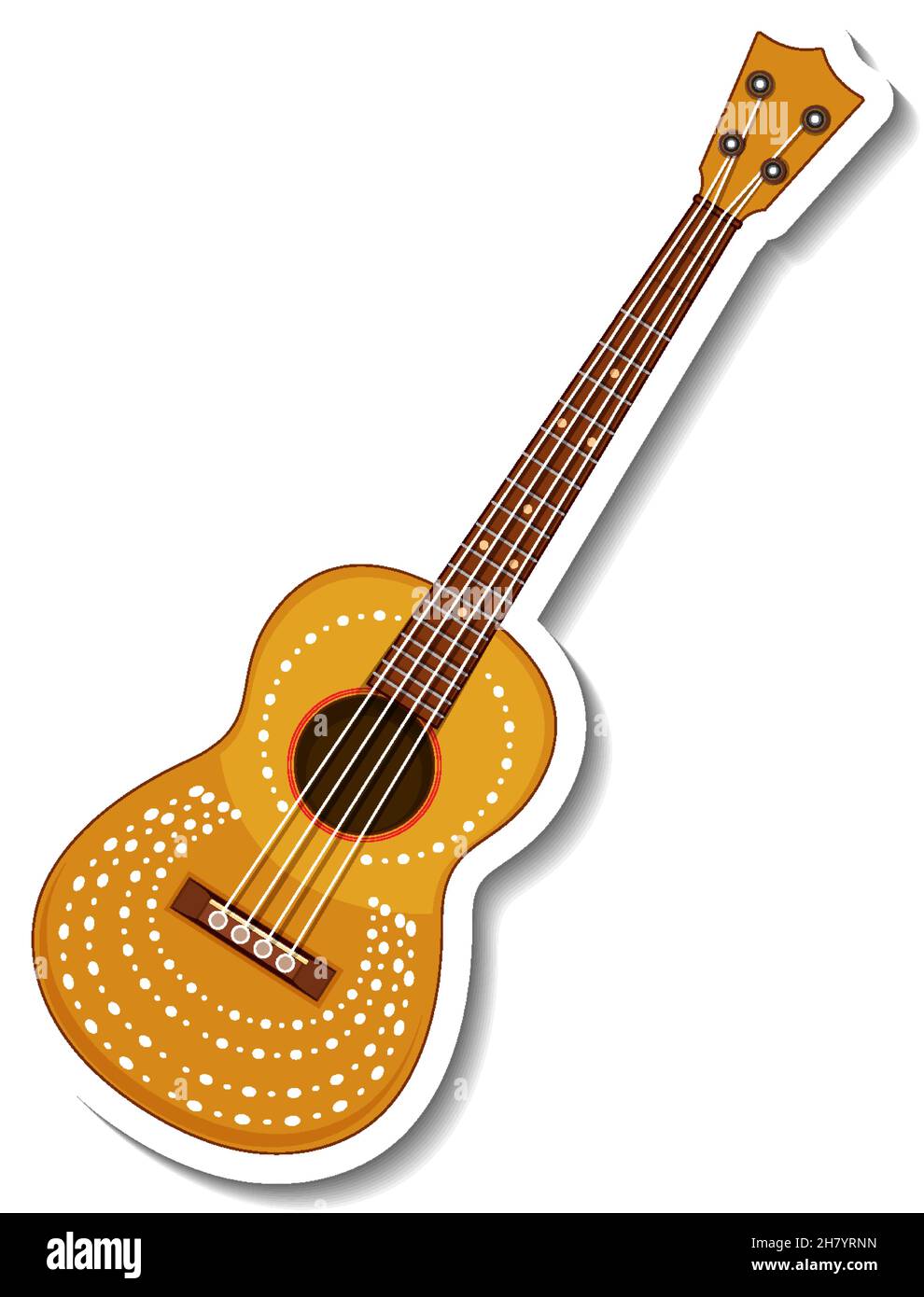 Mexican guitar music instrument cartoon illustration Stock Vector Image ...