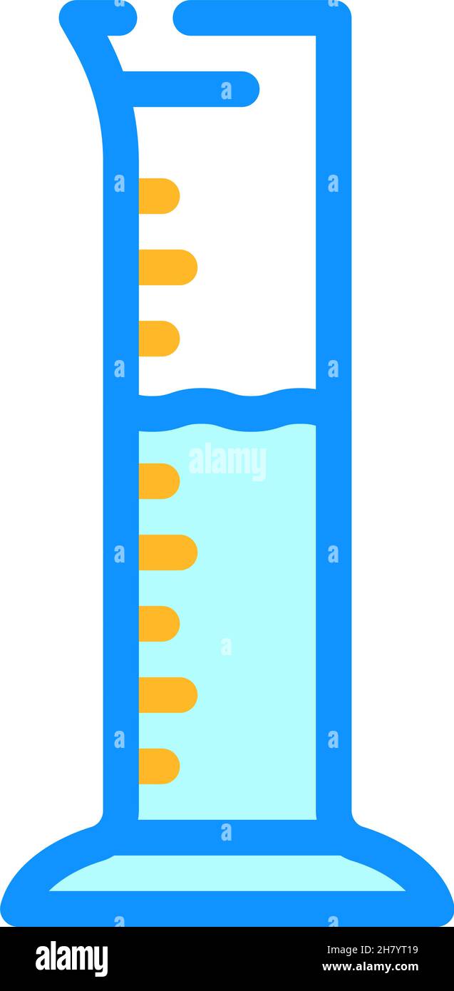 measuring cylinder color icon vector illustration Stock Vector Image ...