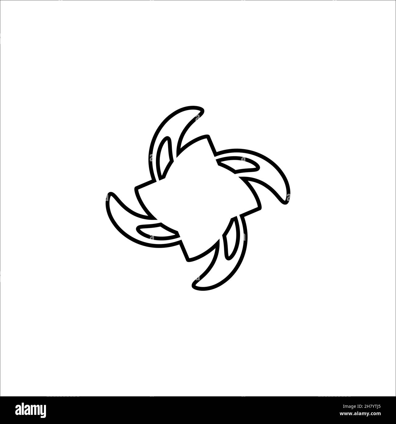 Fan line icon. Simple style air conditioning big sale poster background ...