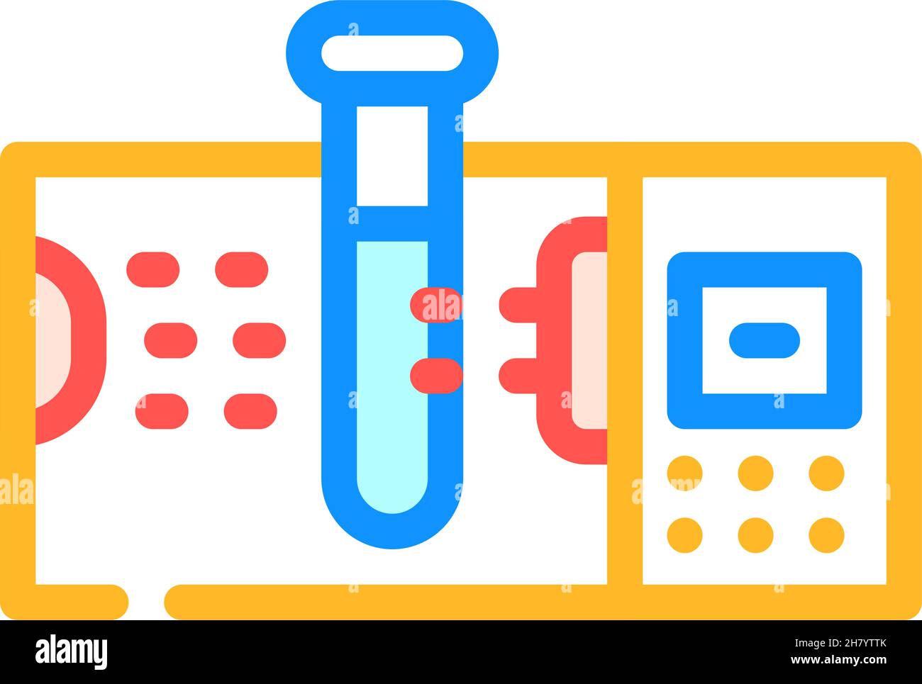 spectrophotometers lab electronic tool color icon vector illustration ...