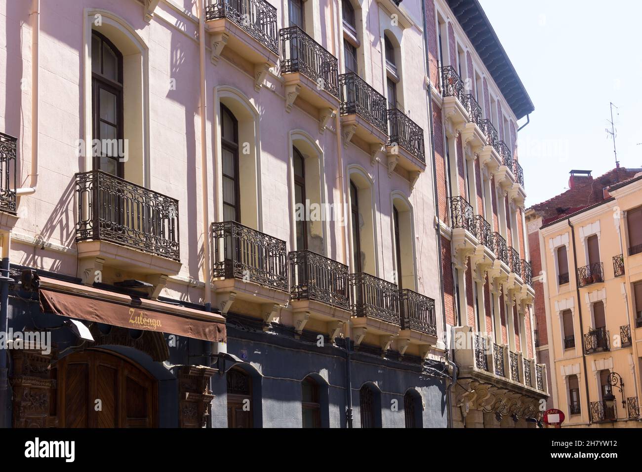 streets of the city of Leon in the region of Castilla-Leon, Spain Stock ...