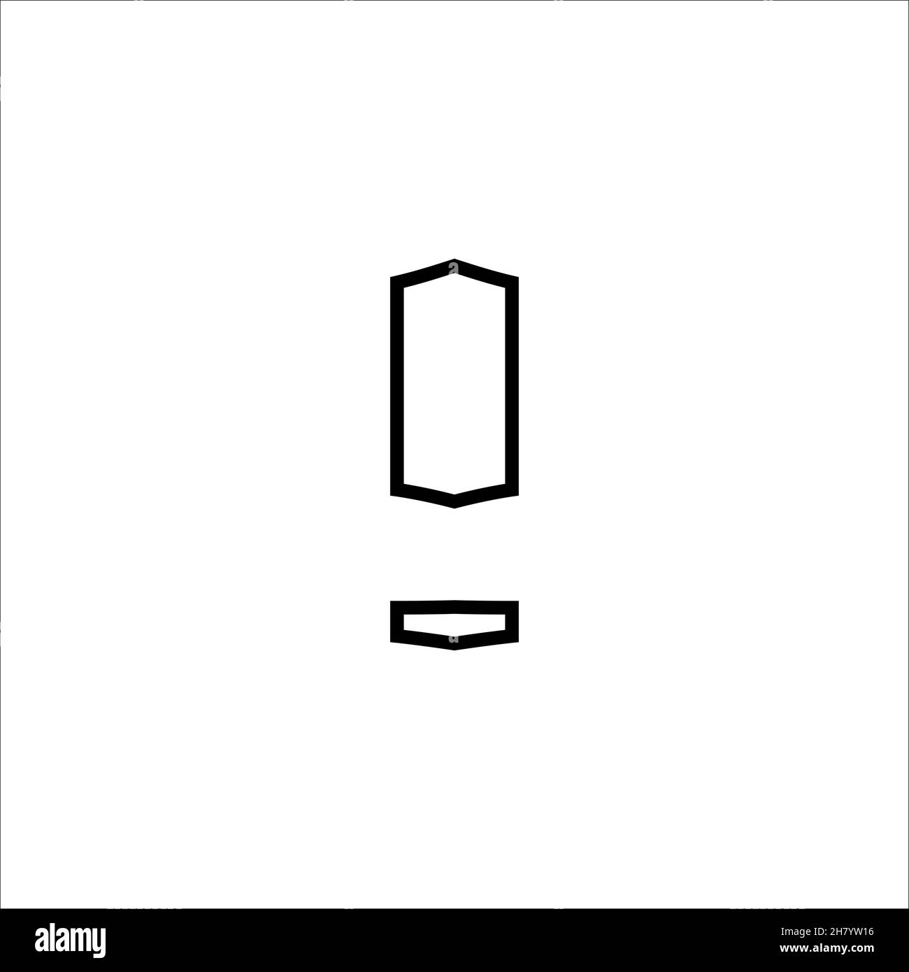 Exclamation line icon. Simple style idea concept poster background ...