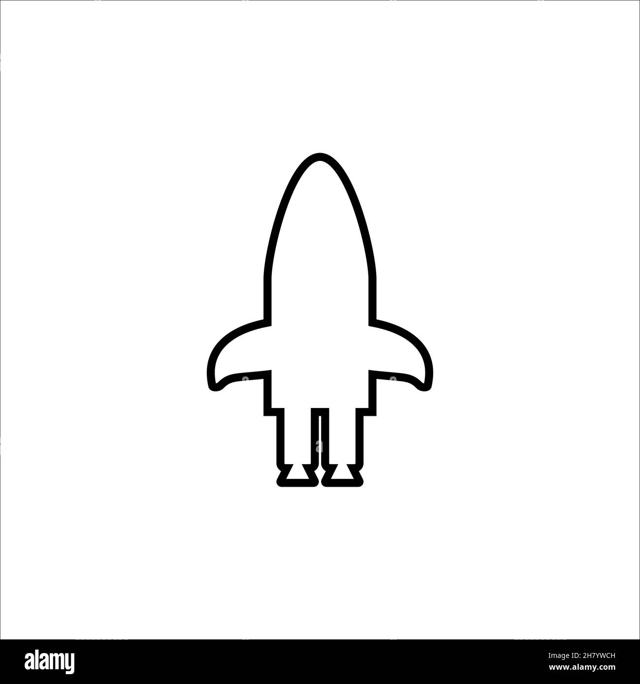 Rocket icon line icon. Simple style fast speed poster background symbol ...