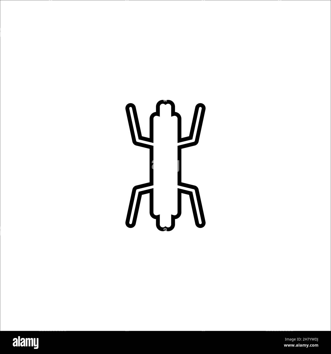 Robot line icon. Simple style artificial intelligence technology poster ...
