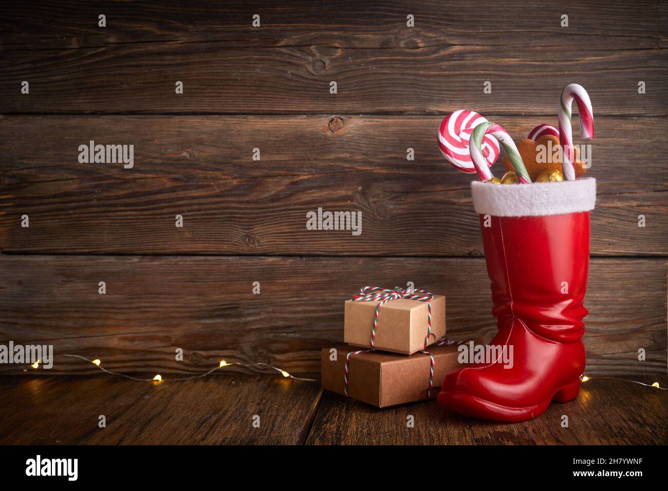 Santa boots with sweets and gifts for St. Nicholas Day on December 6th ...