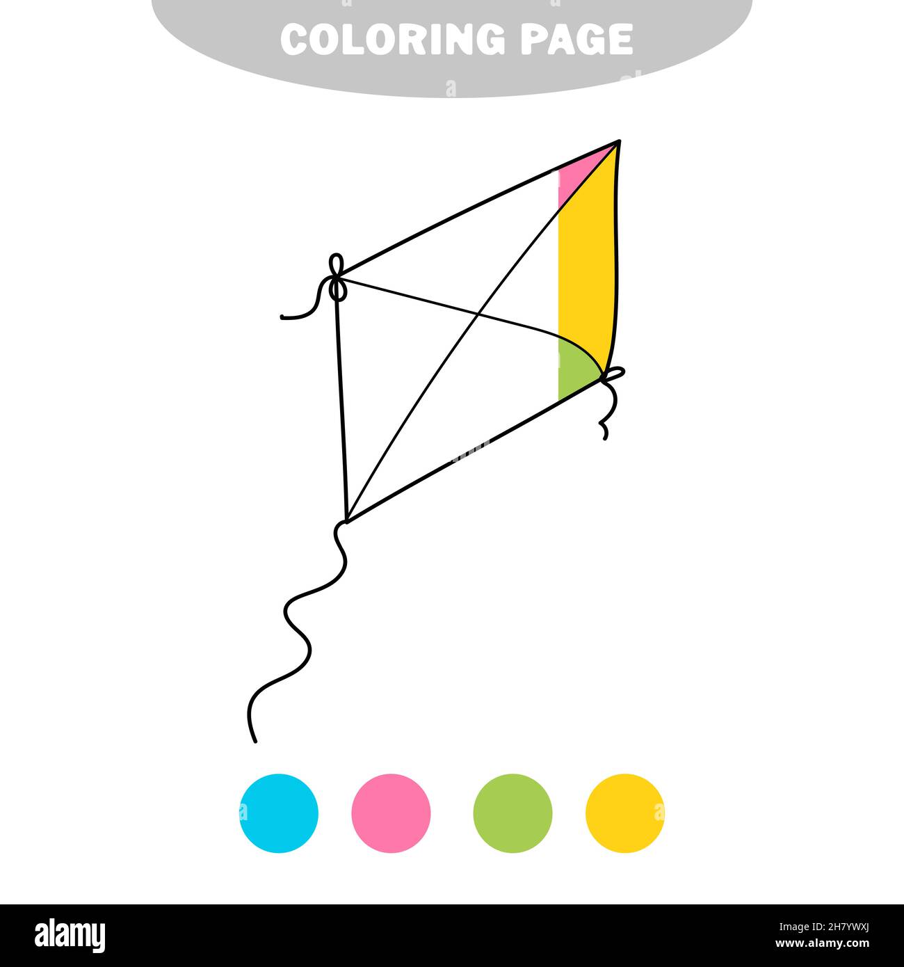 Kite Coloring Pages