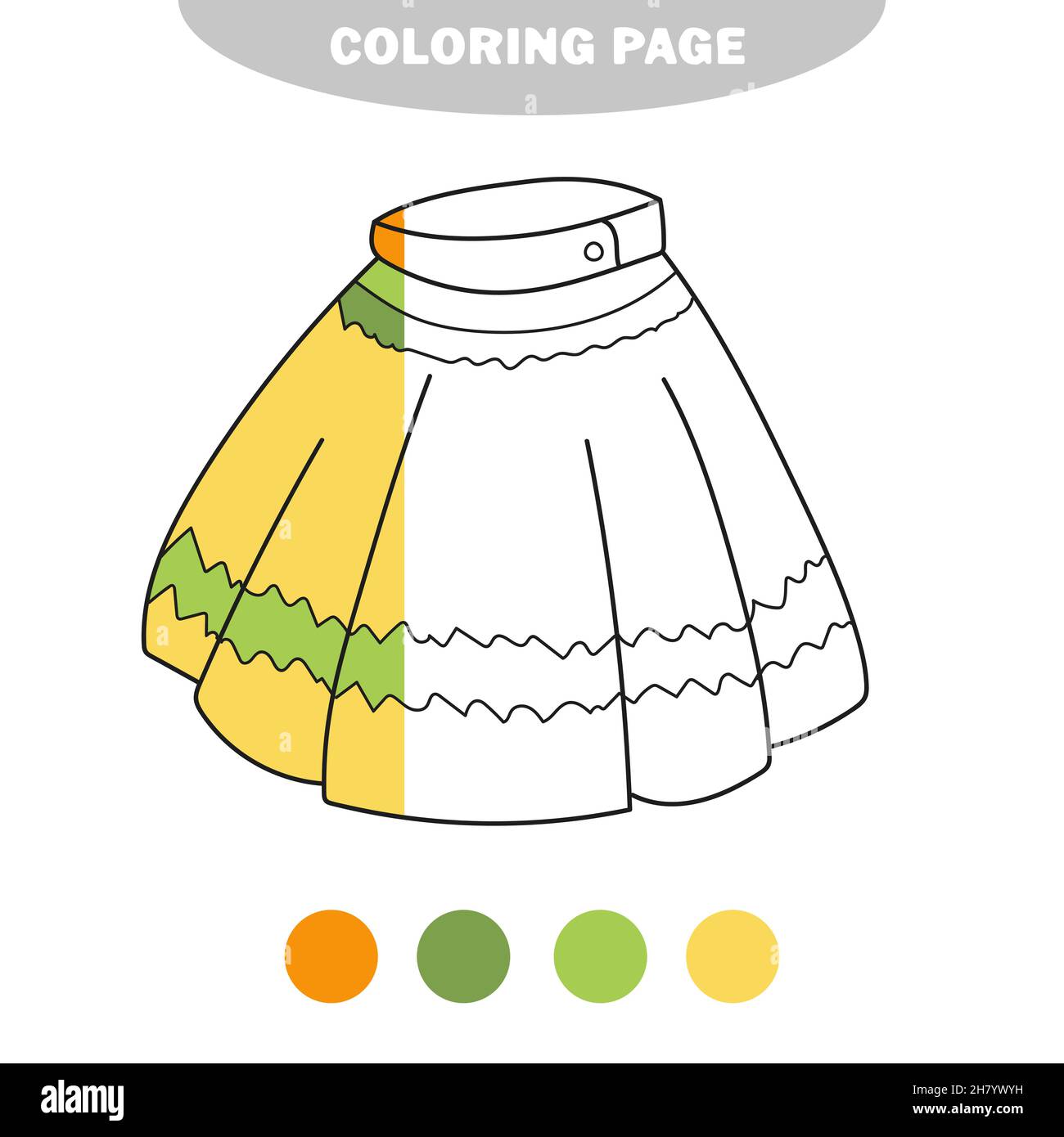 Skirt Coloring Pages