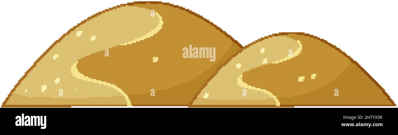 Sand mountain in cartoon style illustration Stock Vector Image & Art ...
