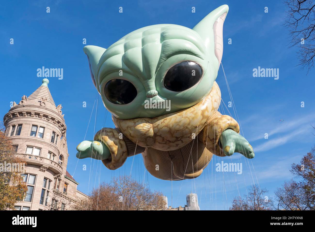 Grogu balloon moves through during the 95th Annual Macy's Thanksgiving ...