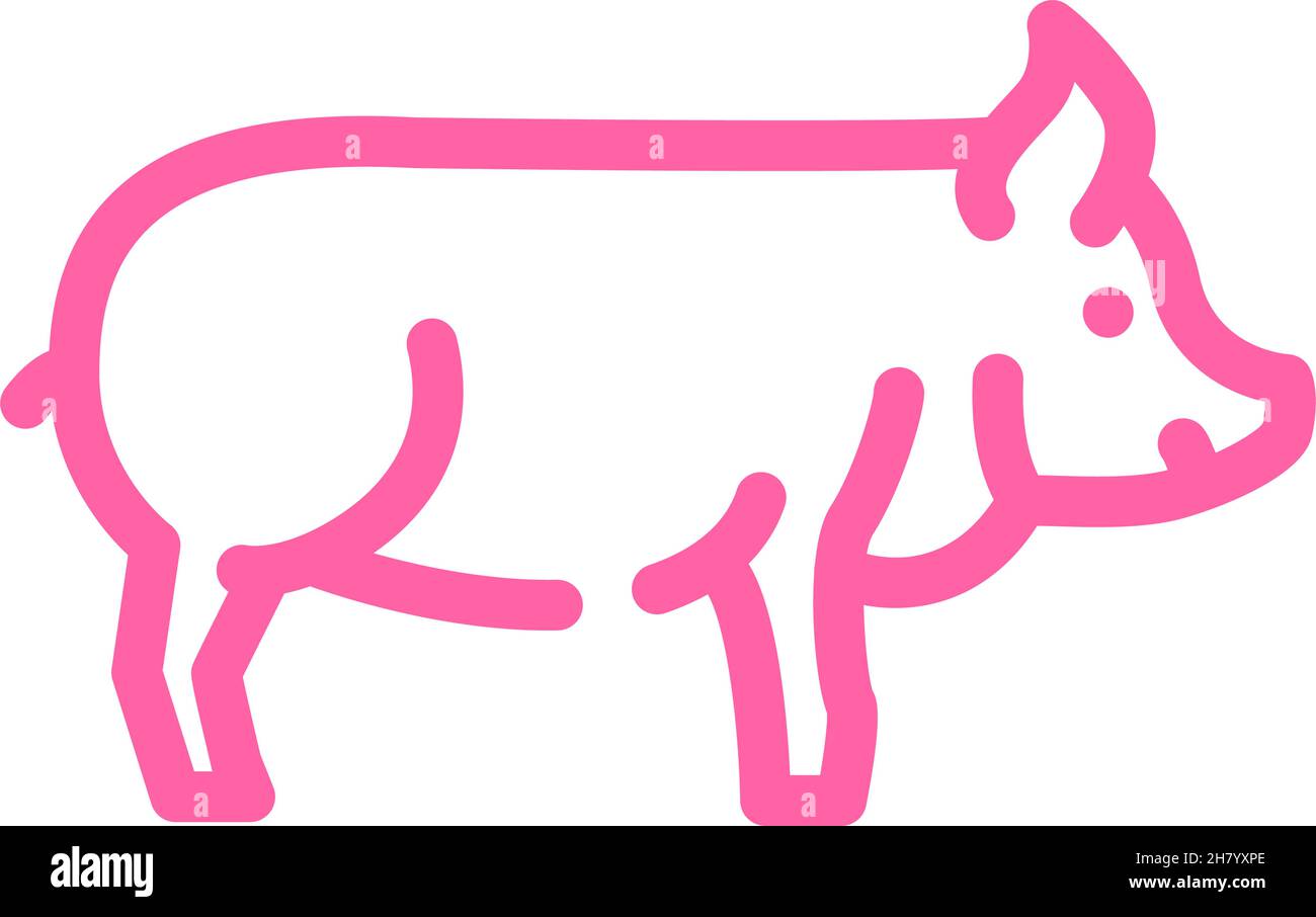 pig farm animal color icon vector illustration Stock Vector Image & Art ...