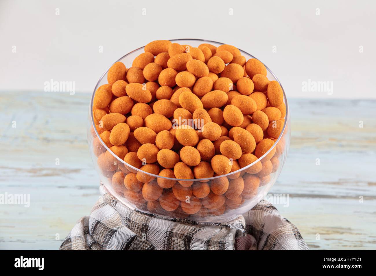 Peanut With Chips Sauce. Pile of sauce peanuts. Grilled peanuts in ...