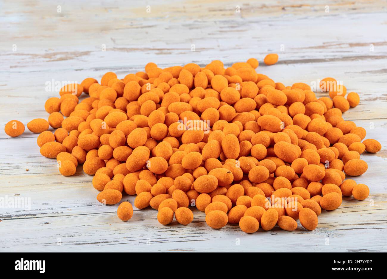 Peanut With Chips Sauce. Pile of sauce peanuts. Grilled peanuts in ...