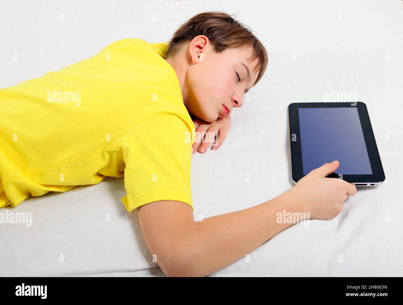 Teenager boy sleeping bed hi-res stock photography and images - Alamy