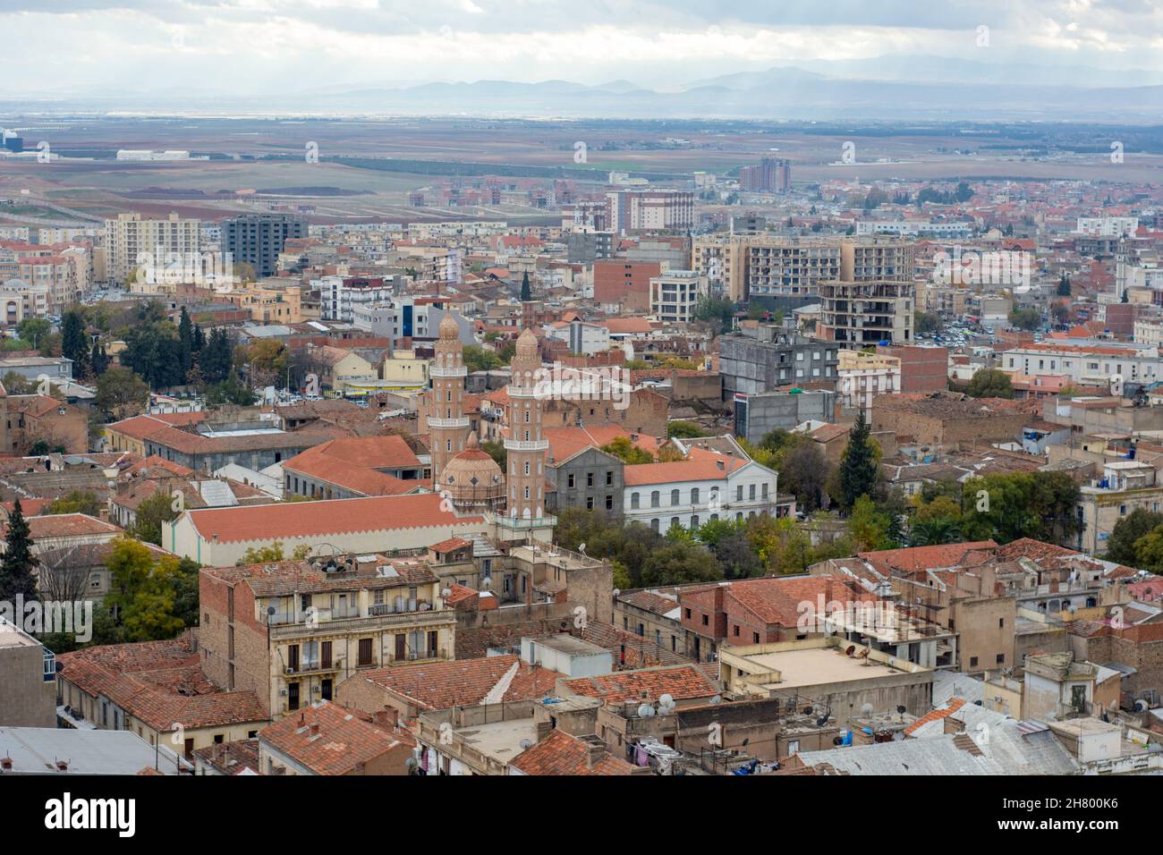 High angle view of Setif downtown from Park mall building Stock Photo ...