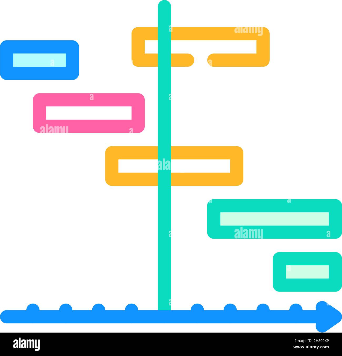 separation of tasks color icon vector illustration Stock Vector Image ...