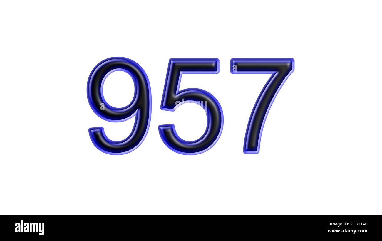 3d number 957 hi-res stock photography and images - Alamy
