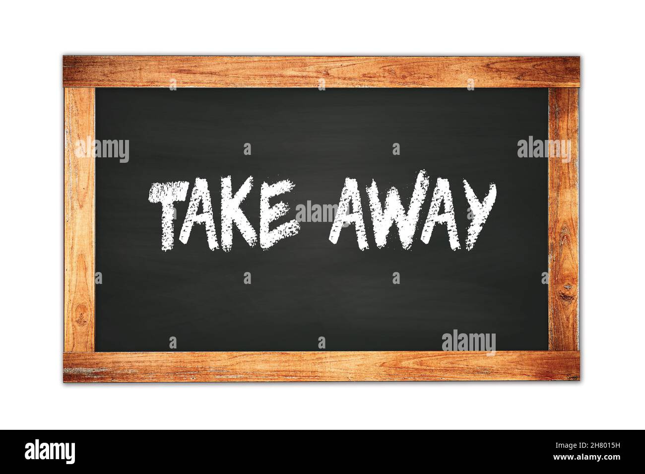 TAKE AWAY text written on black wooden frame school blackboard Stock ...