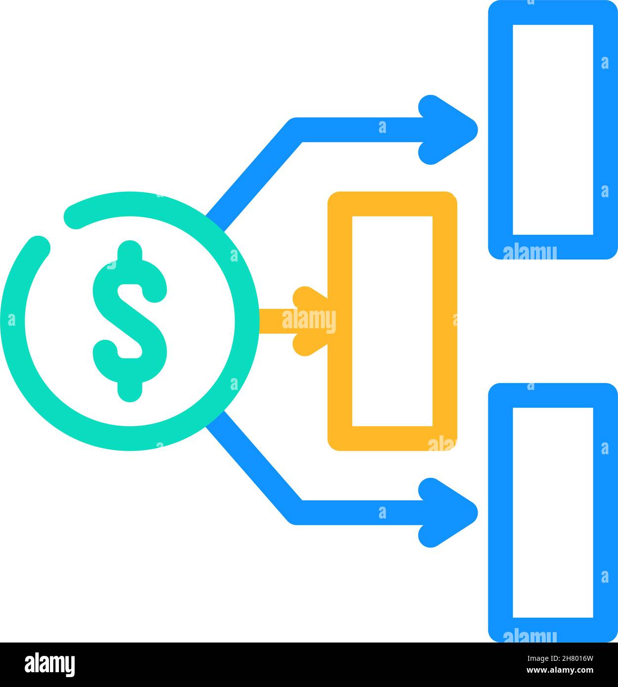 finance planning color icon vector illustration Stock Vector Image ...