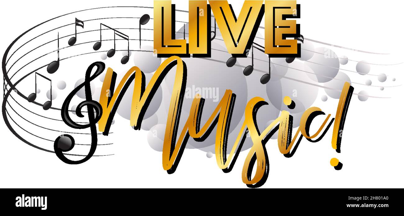 Live music font logo hi-res stock photography and images - Alamy