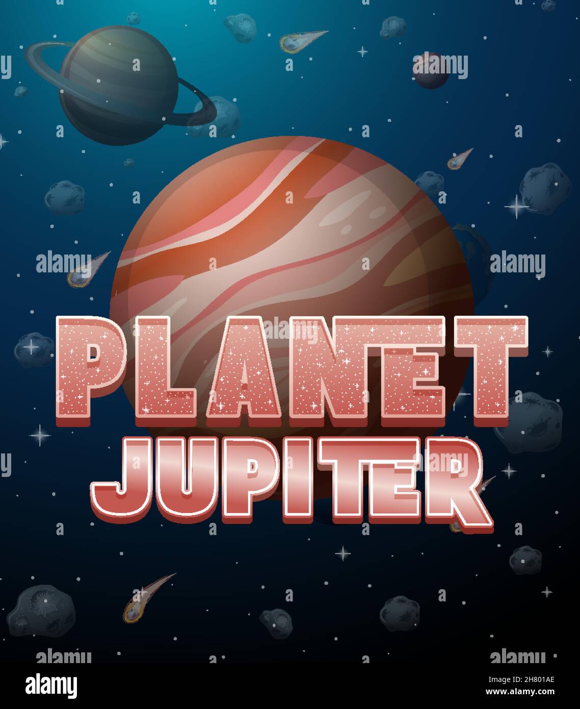Planet Jupiter poster design illustration Stock Vector Image & Art - Alamy