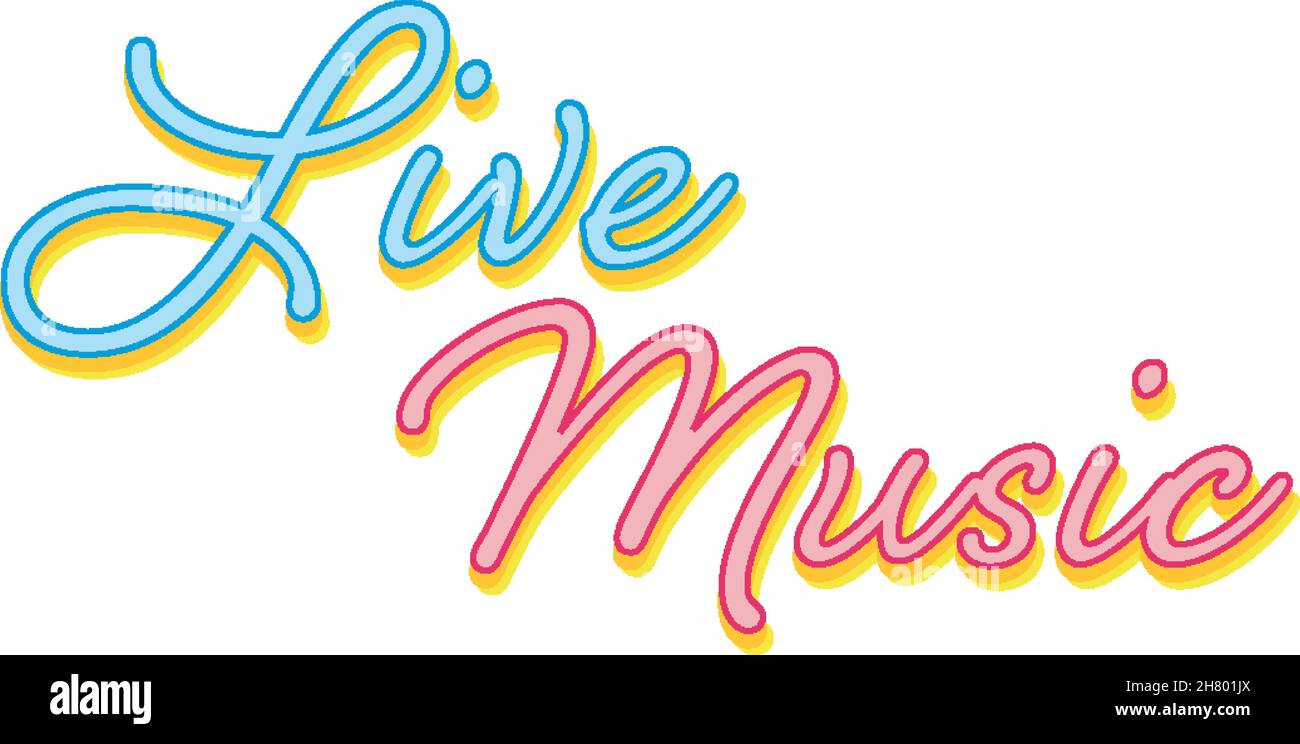 Live music font logo hi-res stock photography and images - Alamy