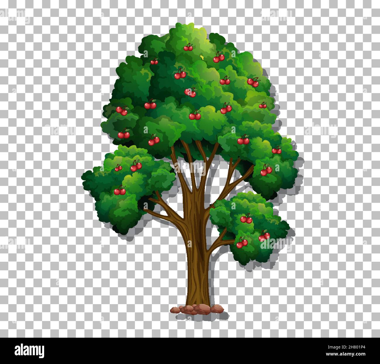 Tree on transparent background illustration Stock Vector Image & Art ...