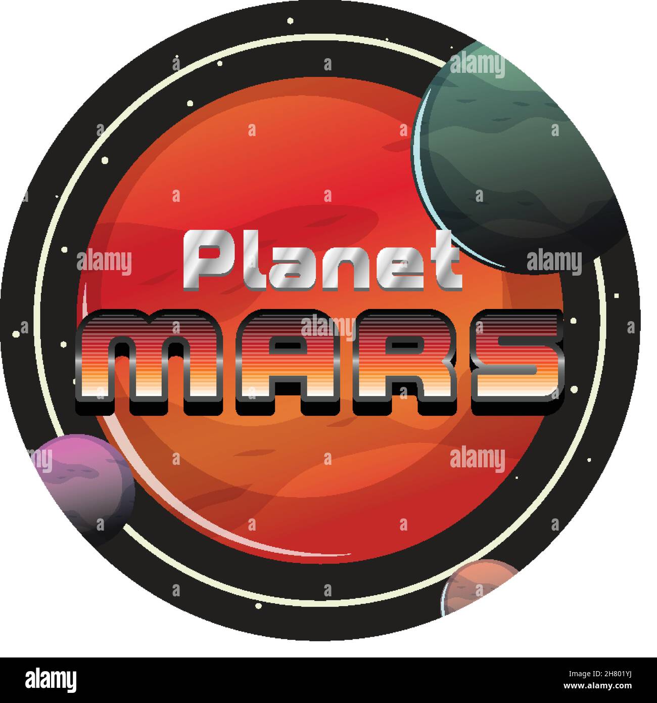 Planet Mars word logo design illustration Stock Vector Image & Art - Alamy