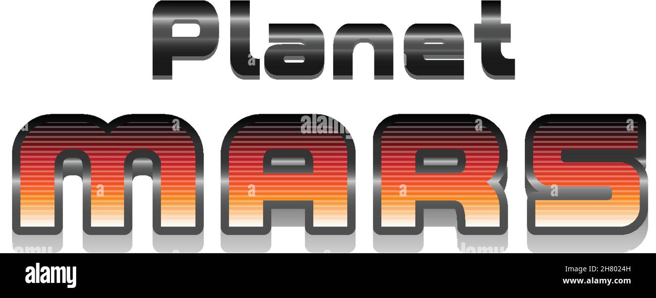 Planet Mars word logo design illustration Stock Vector Image & Art - Alamy