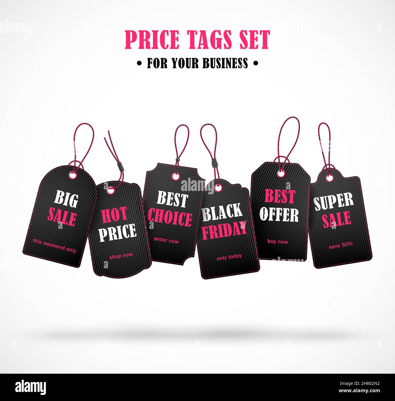 Vector stickers, price tag, banner, label. Coupon sale, offers and ...