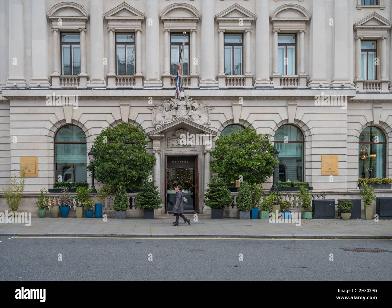 Exterior of the Sofitel London St James Hotel. Waterloo Place, St ...