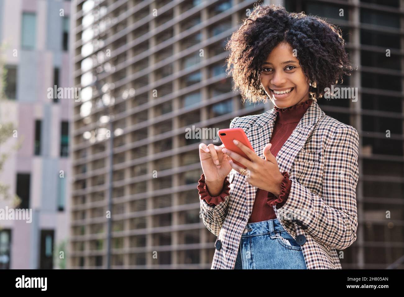 Woman sending messages hi-res stock photography and images - Alamy