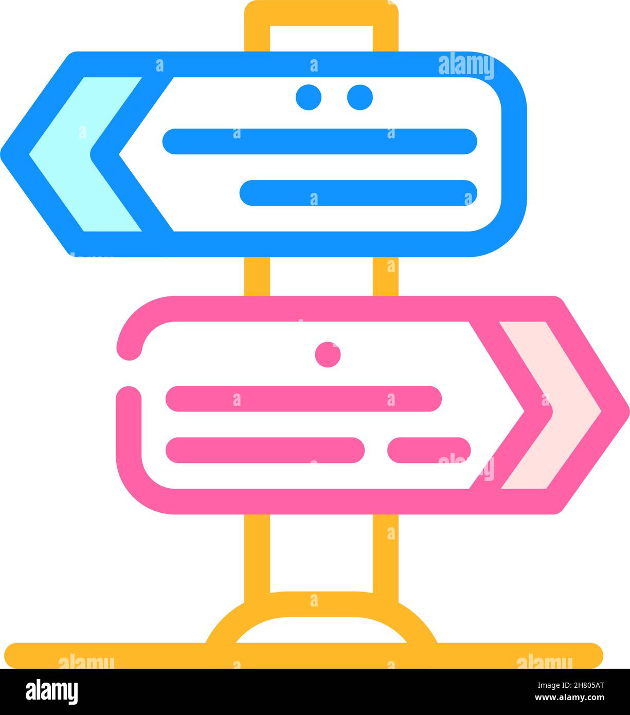 choice of direction color icon vector illustration Stock Vector Image ...