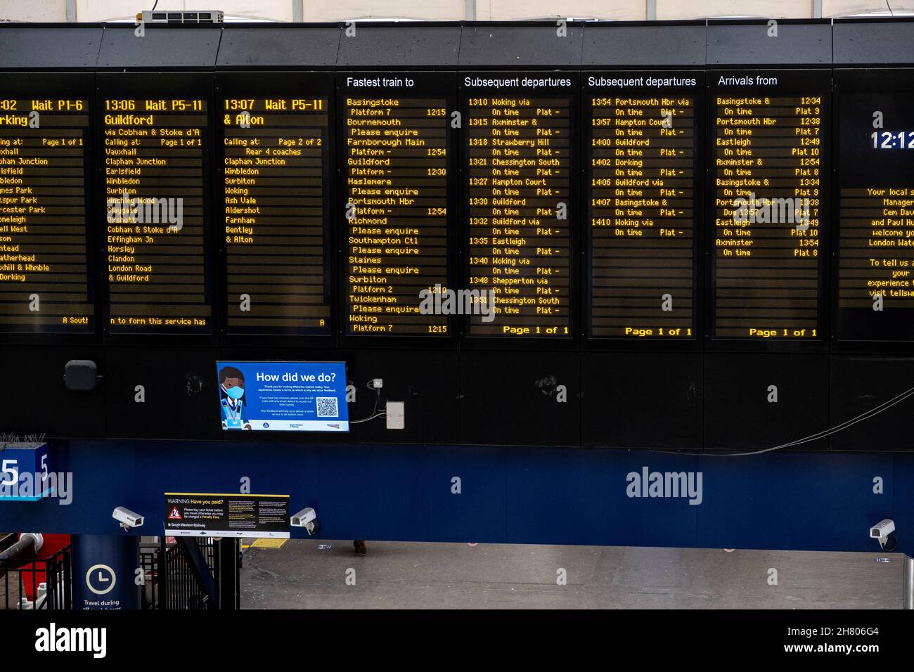 Waterloo London England UK, November 21 2021, Waterloo Railway Station ...