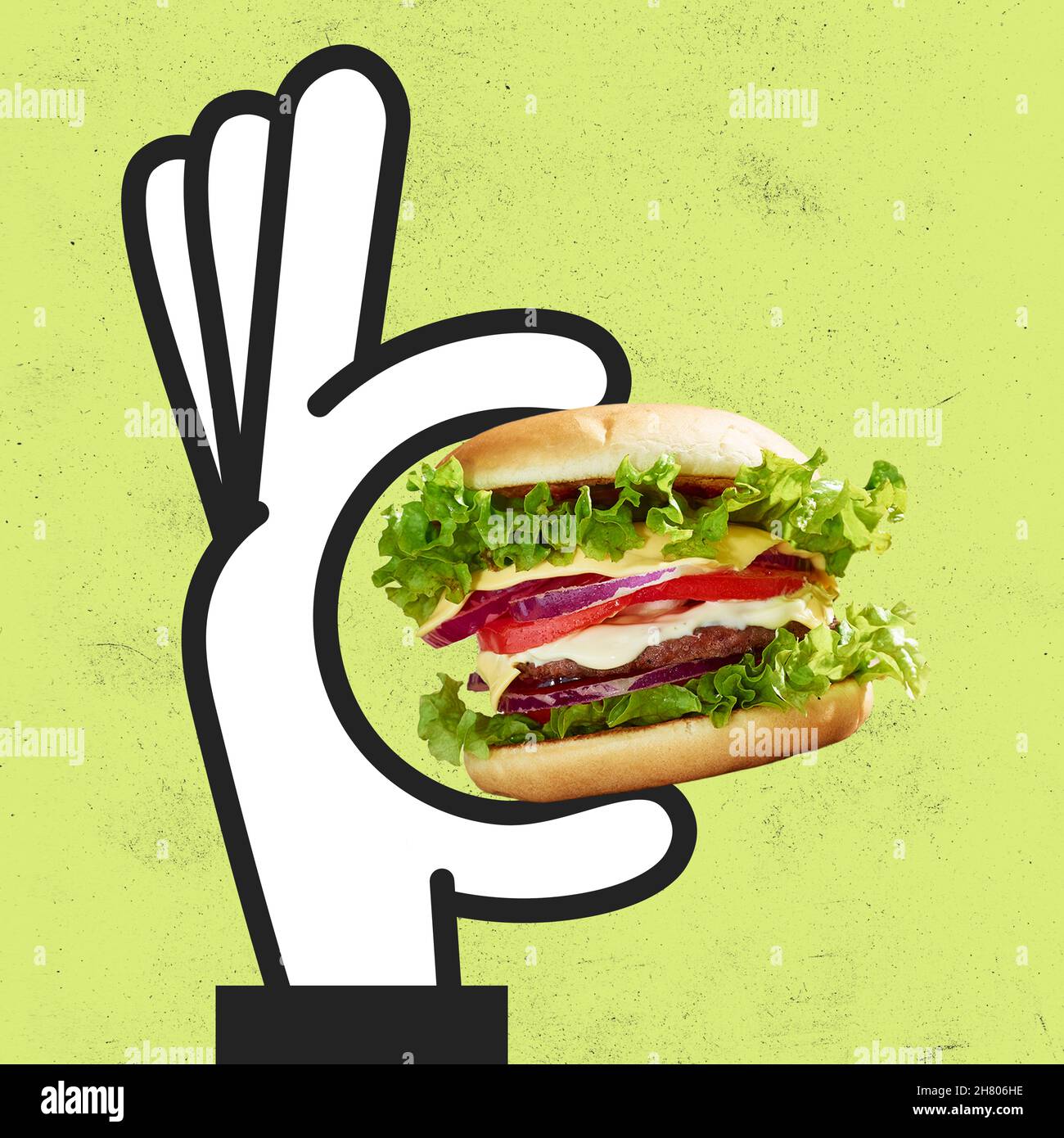 Hands Holding Food Cartoon