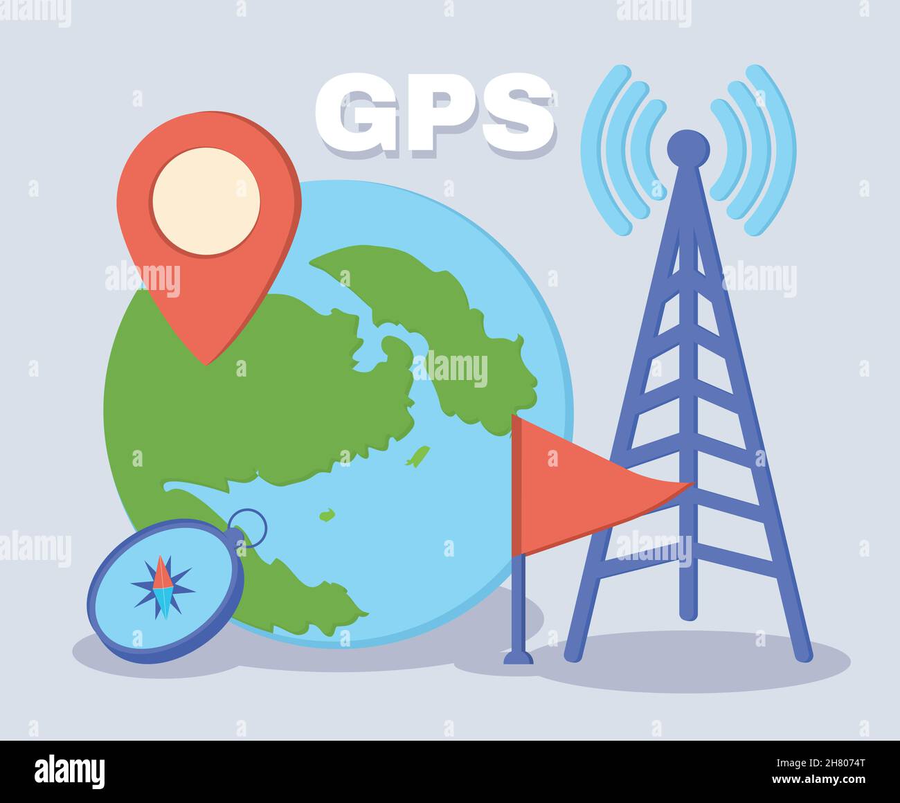 great gps illustration Stock Vector Image & Art - Alamy