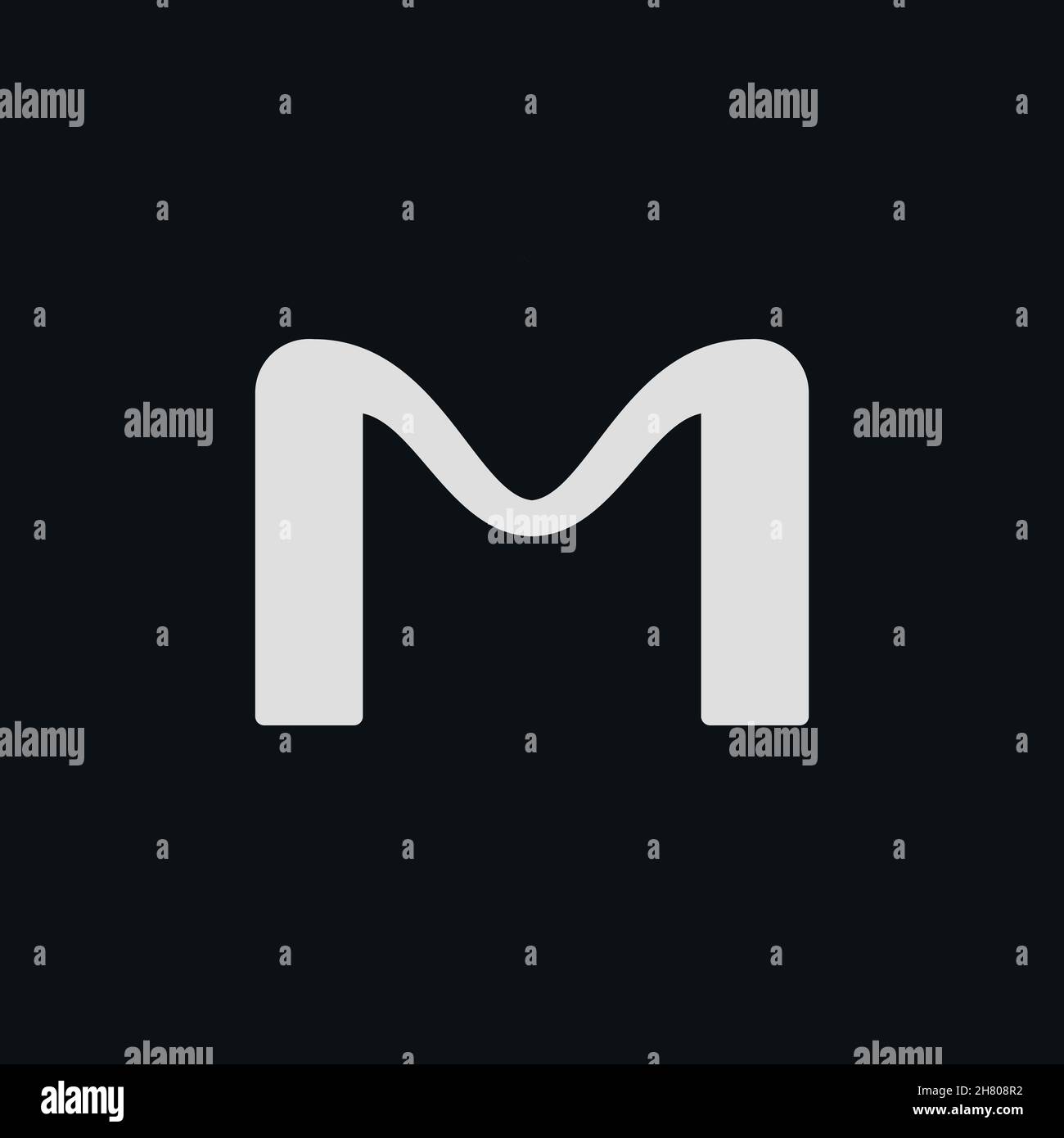 M line icon. Simple style poster background symbol. M logo design ...