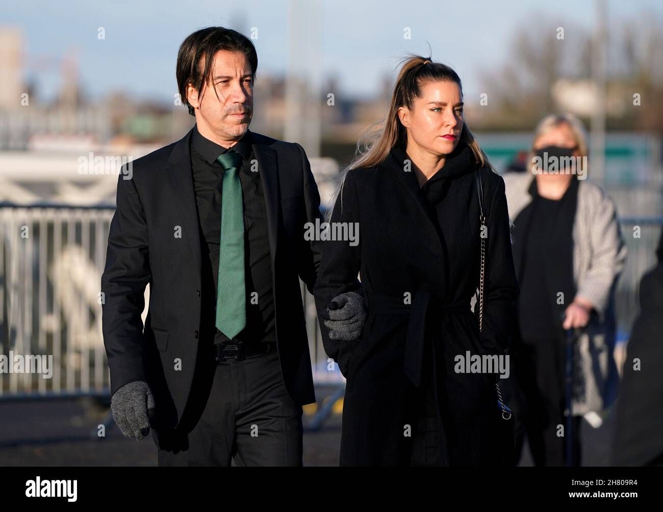 Actor Gianni Capaldi (left) at Celtic Park, ahead of the funeral ...