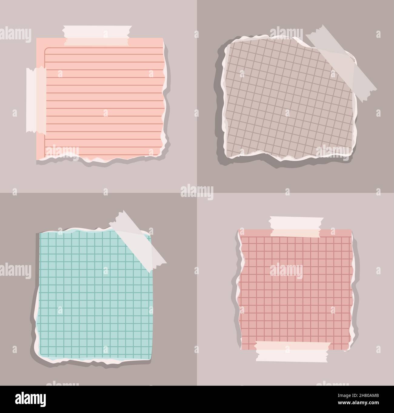 four ripped papers Stock Vector Image & Art - Alamy